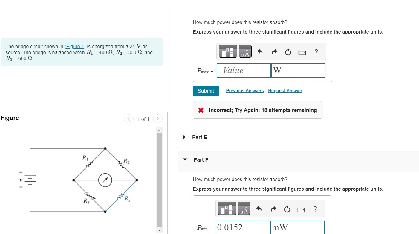 Solved How much power does this resistor absorb?Express your | Chegg.com