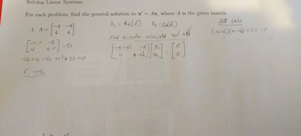 Solved Differential Equations finding general solution to | Chegg.com