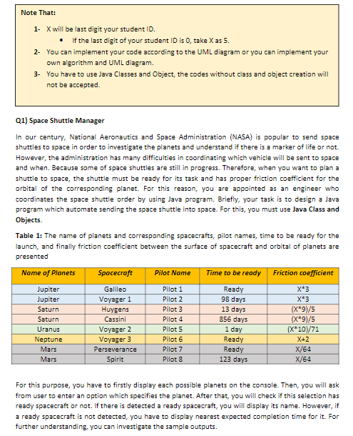 Solved Note That: 1- X will be last digit your student ID. - | Chegg.com