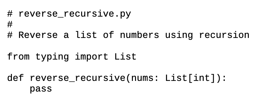 Solved Description Write A Function That Uses Recursion In 5536
