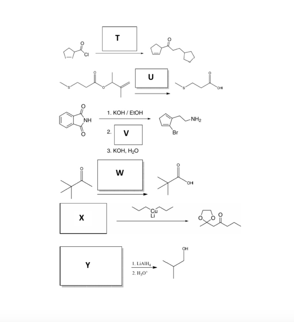 Solved Fill the boxes below with the missing reactants, | Chegg.com