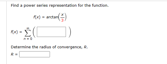 Solved Find a power series representation for the function. | Chegg.com