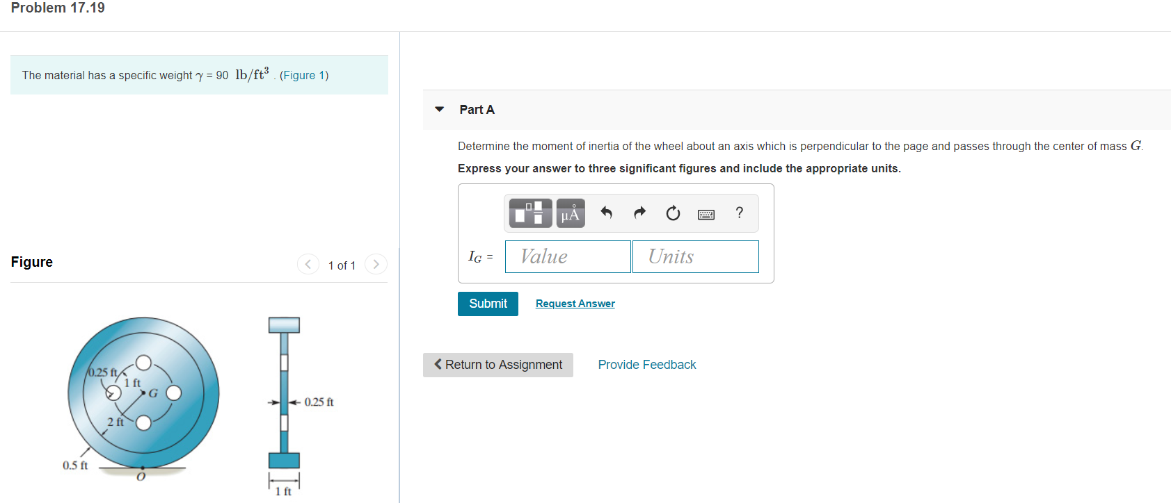 Solved Problem 17.19 The material has a specific weight y = | Chegg.com