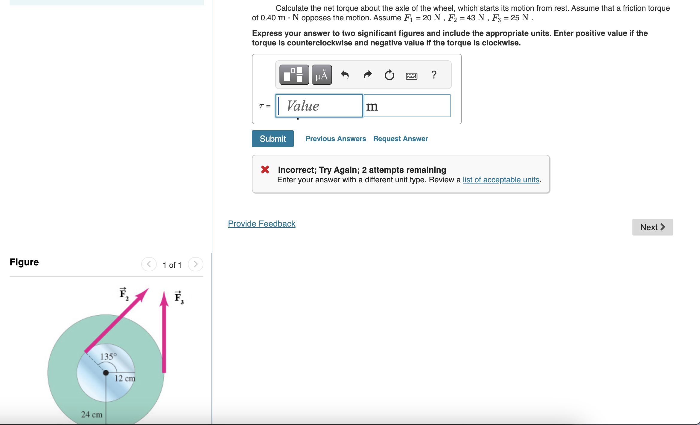 Solved Calculate the net torque about the axle of the wheel, | Chegg.com