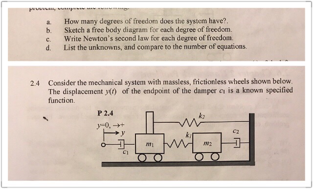Solved a. How many degrees of freedom does the system have?. | Chegg.com