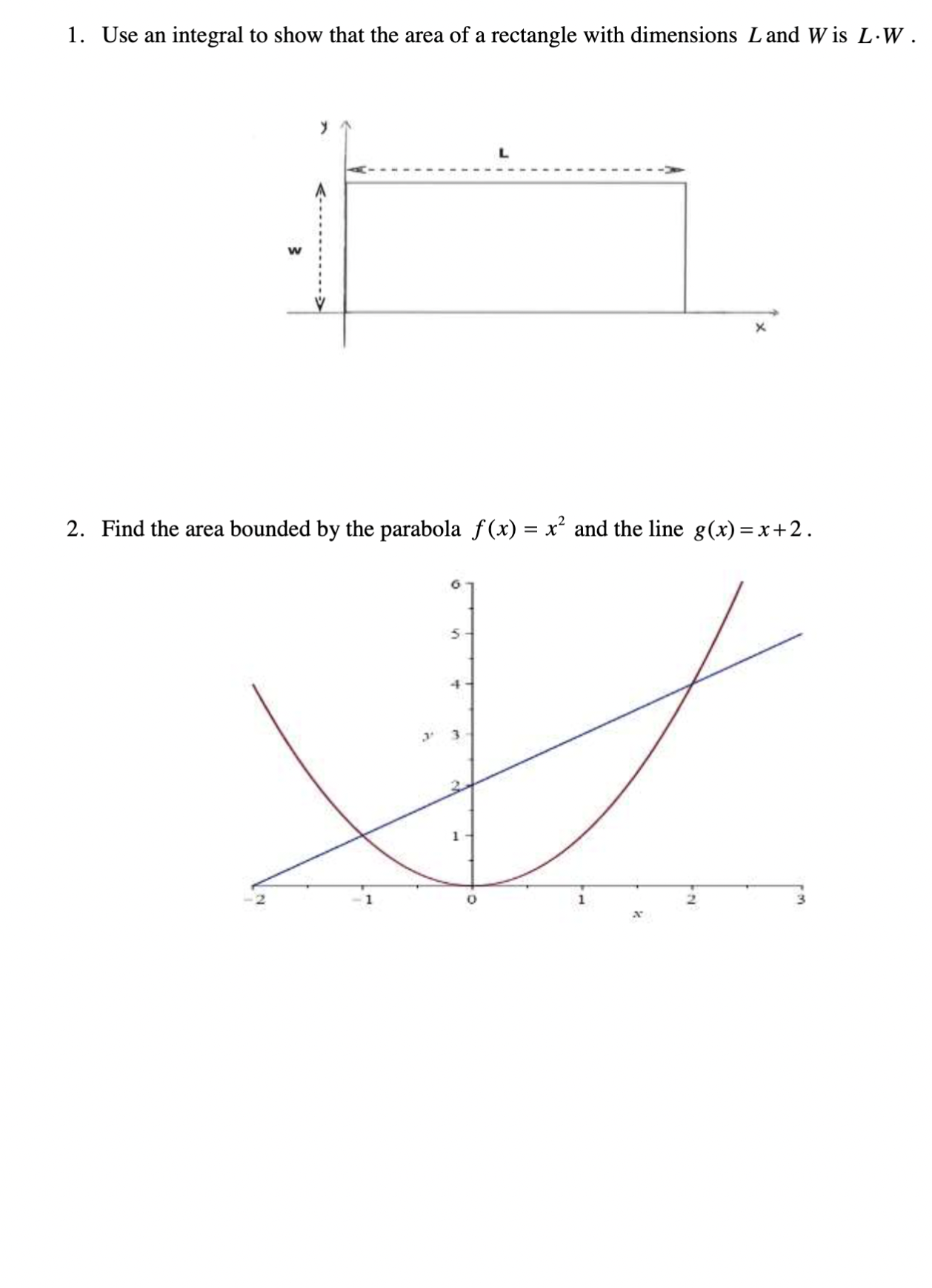 Solved 1. Use an integral to show that the area of a | Chegg.com