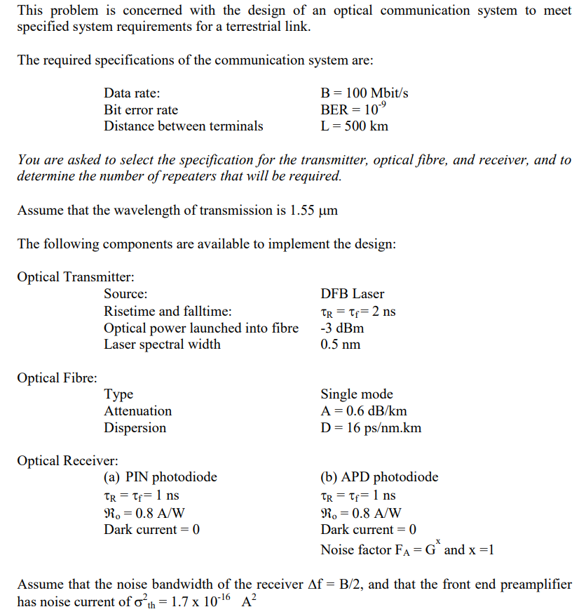 This problem is concerned with the design of an | Chegg.com