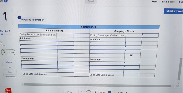Solved Help Save&Exit Submit Check my work Required | Chegg.com