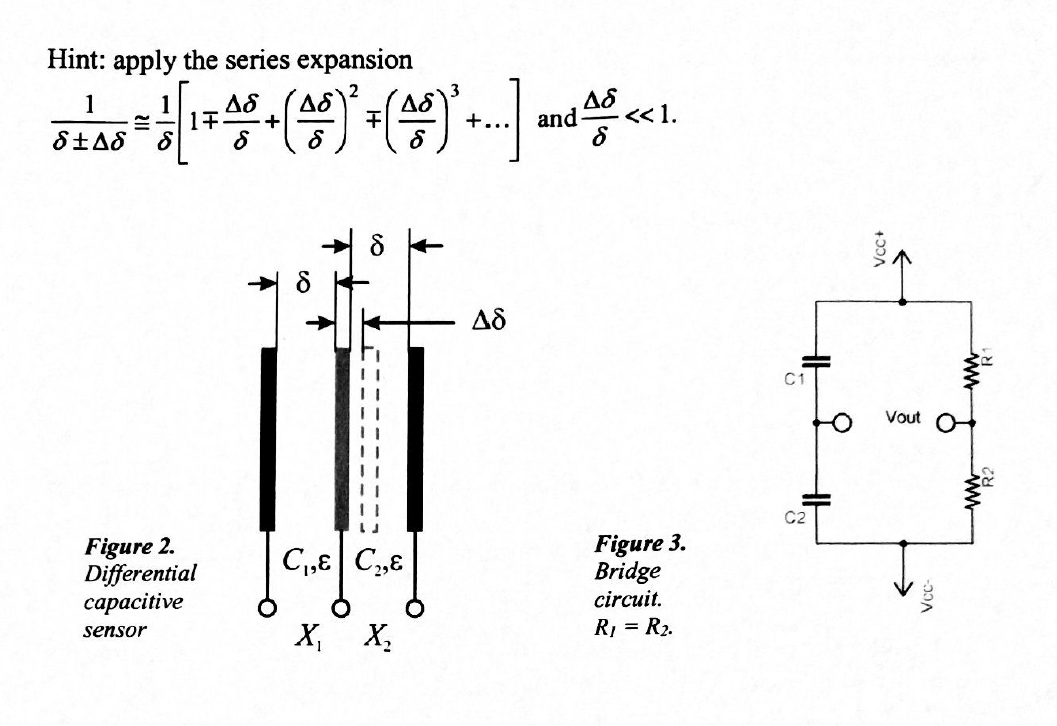 Solved Differential capacitive sensor. Show that the | Chegg.com