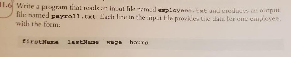 Solved 11.6 Write a program that reads an input file named | Chegg.com