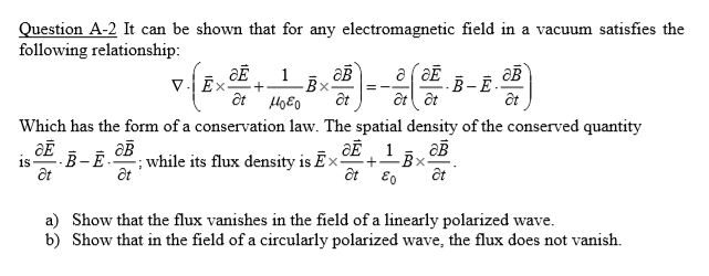Solved @B Question A-2 It can be shown that for any | Chegg.com