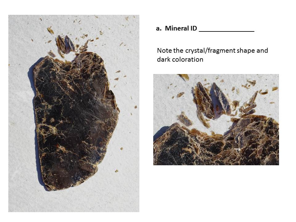 Solved a. ﻿Mineral ID .Note the crystal/fragment shape | Chegg.com