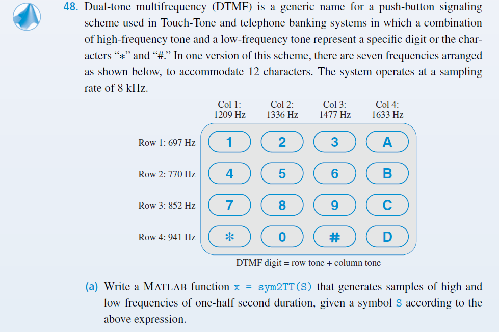 48. Dual-tone multifrequency (DTMF) is a generic name | Chegg.com