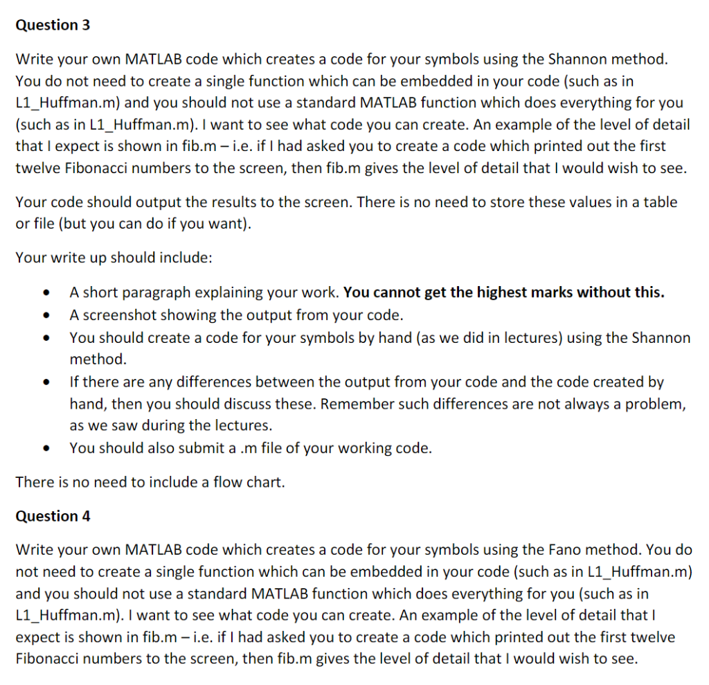 These questions involve creating a code to represent | Chegg.com