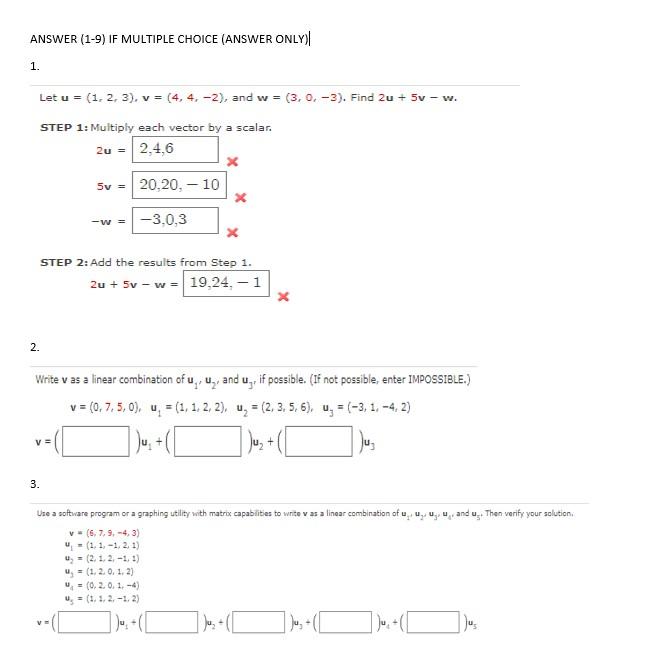Solved ANSWER (1-9) IF MULTIPLE CHOICE (ANSWER ONLY) 1. Let | Chegg.com