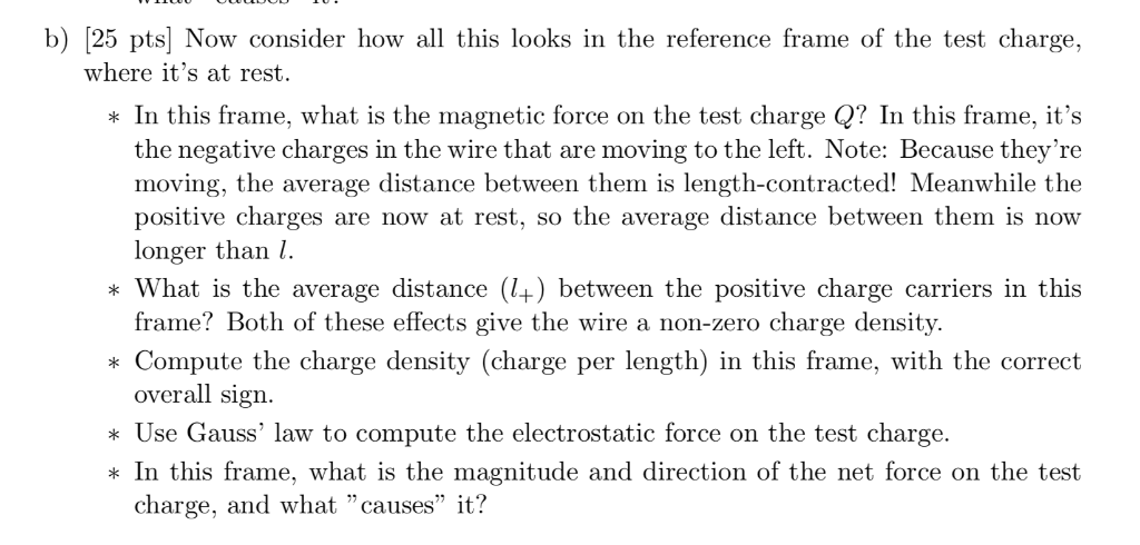Solved Lab frame Test charge frame: teat charge at rea | Chegg.com