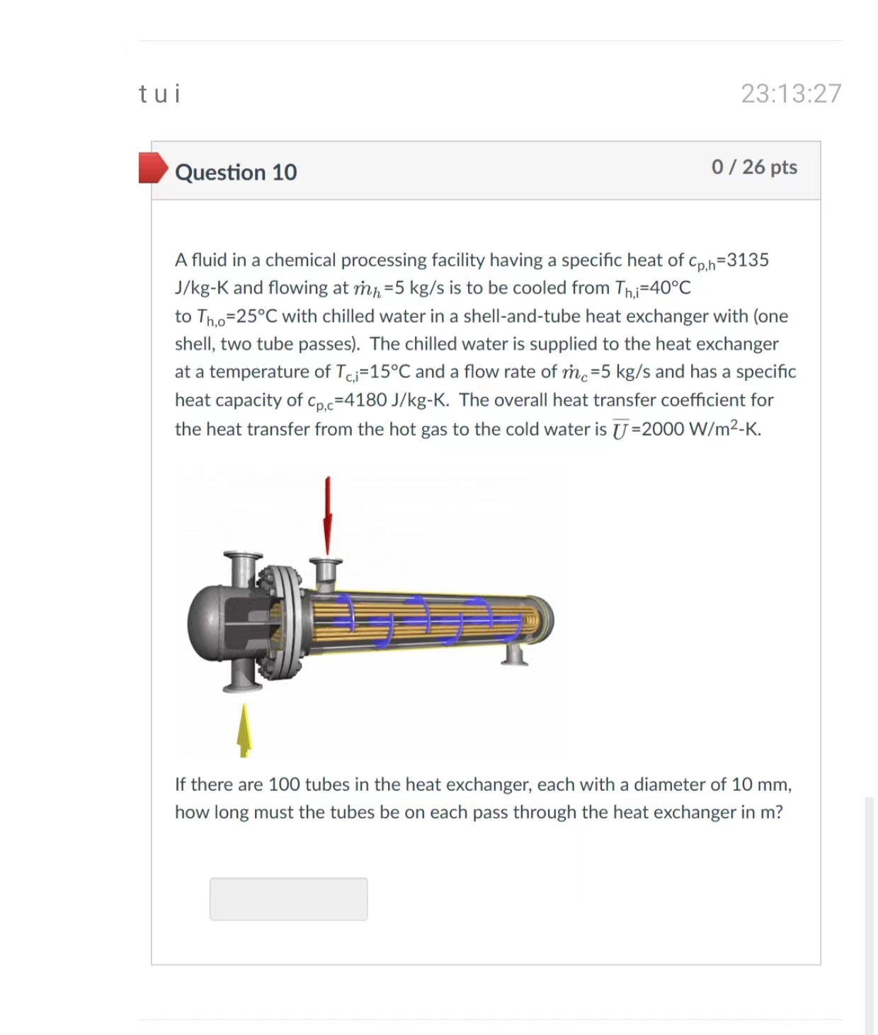 Solved A fluid in a chemical processing facility having a | Chegg.com