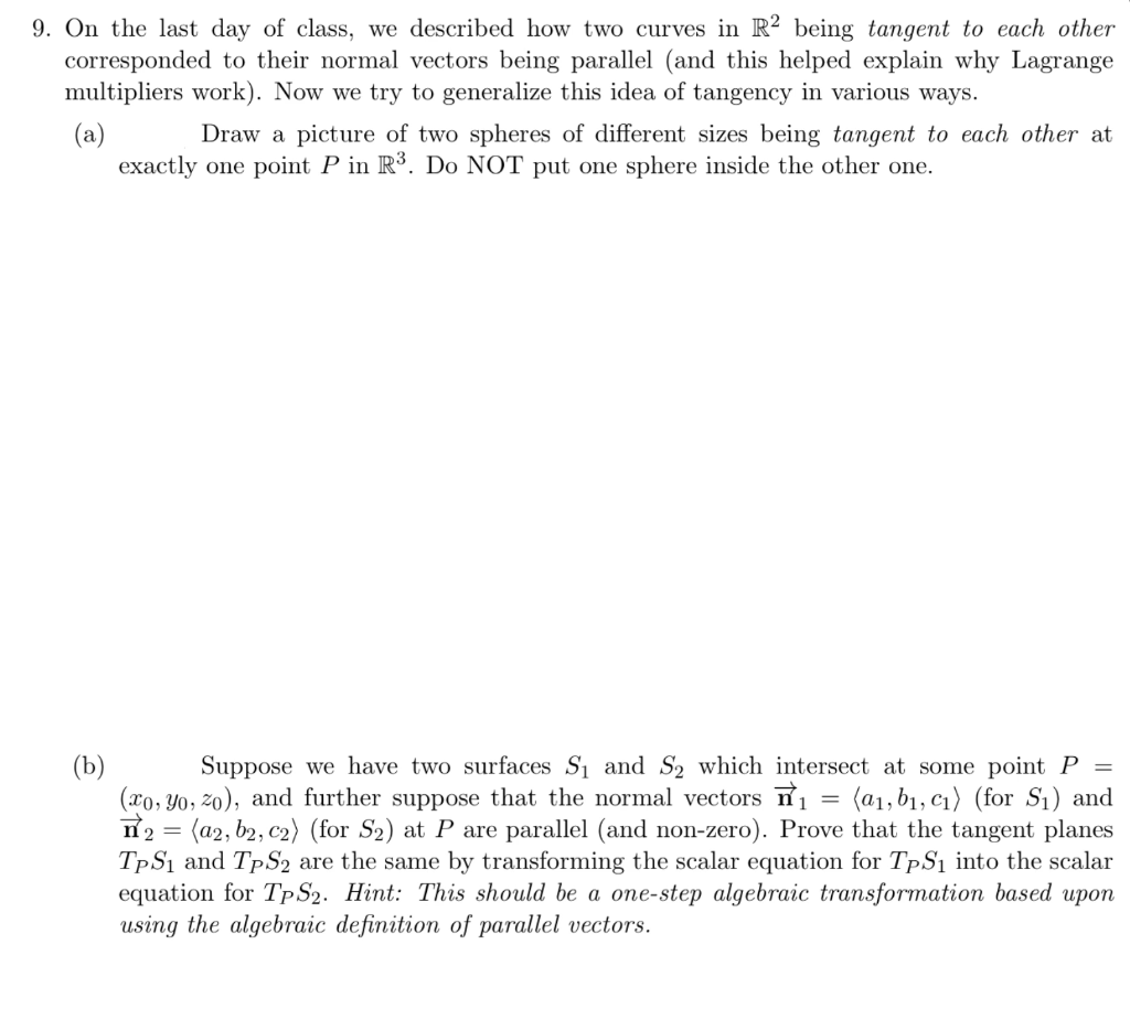 Solved 9. On the last day of class, we described how two | Chegg.com