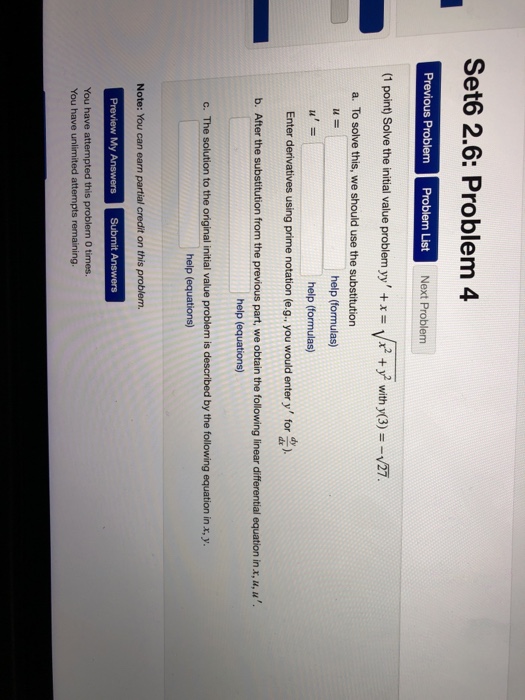 Solved Set6 2.6: Problem 3 Previous Praoblem Problem Lst | Chegg.com