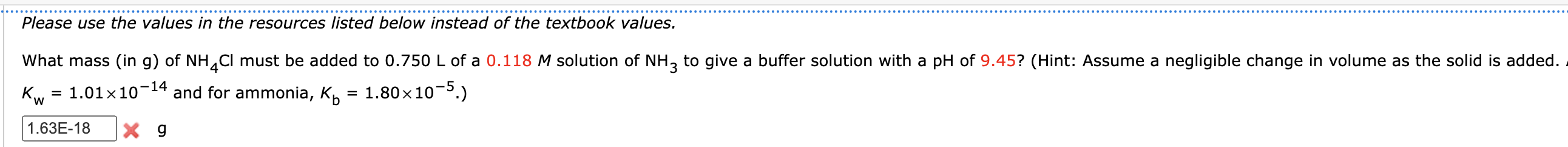 Solved Please use the values in the resources listed below | Chegg.com