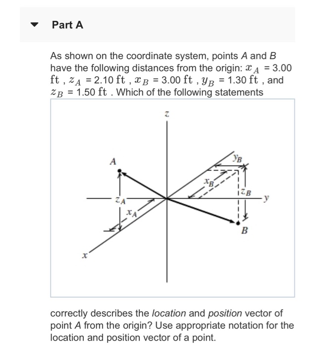 Solved Part A As shown on the coordinate system, points A | Chegg.com