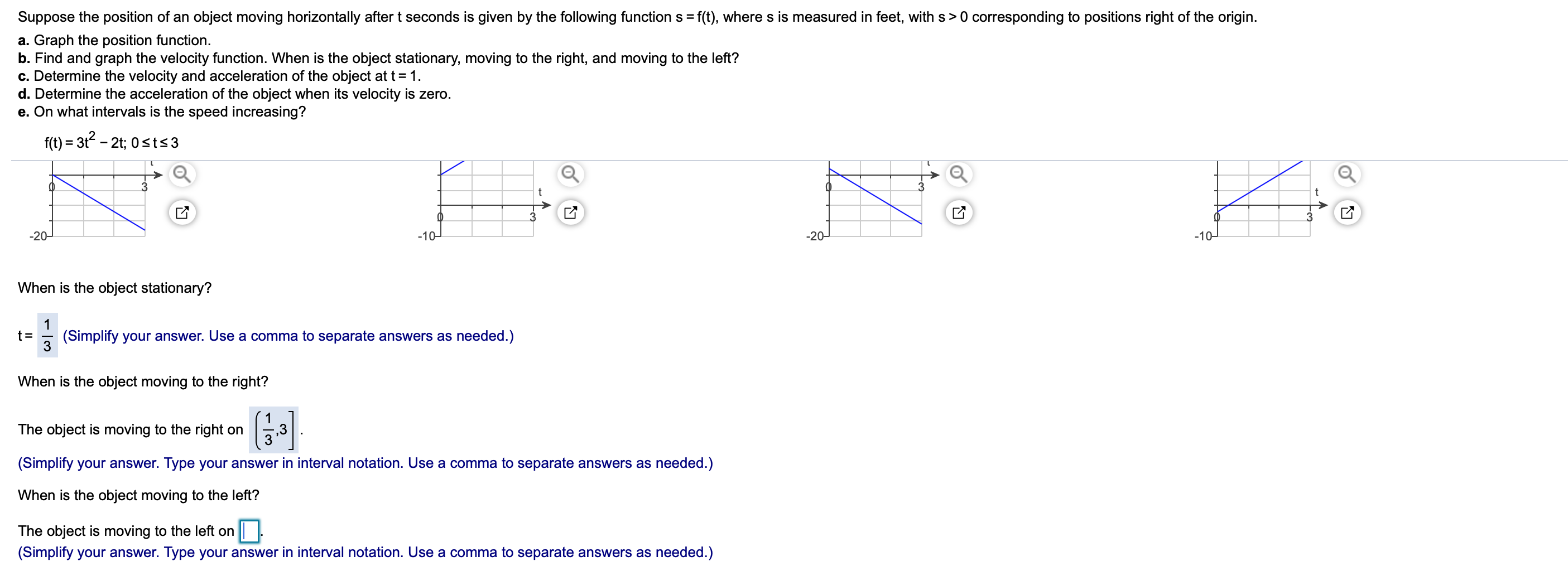 Solved starting at the object is moving to the left on from | Chegg.com