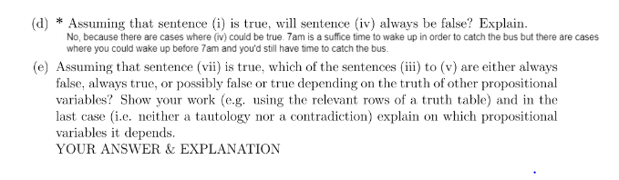 Solved Please provide the answer for (d) and (e), thank you! | Chegg.com
