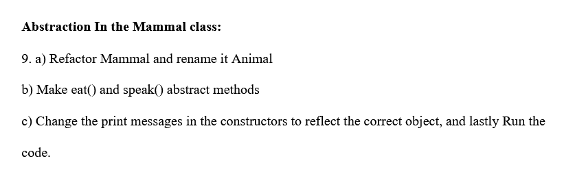 Solved Please build on this code: class ZooKeeper //define | Chegg.com