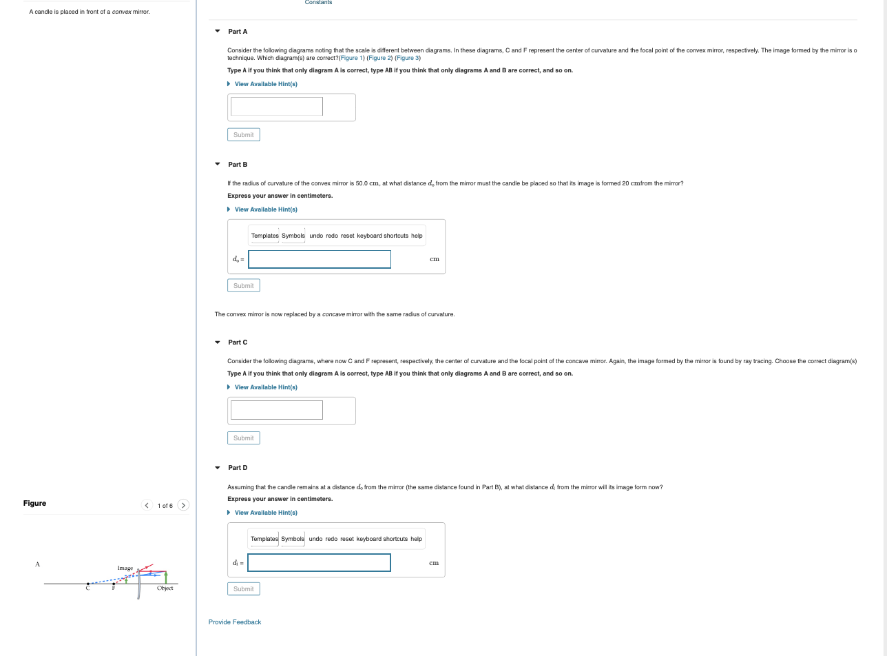 A candle is placed in front of a convex mirror. | Chegg.com