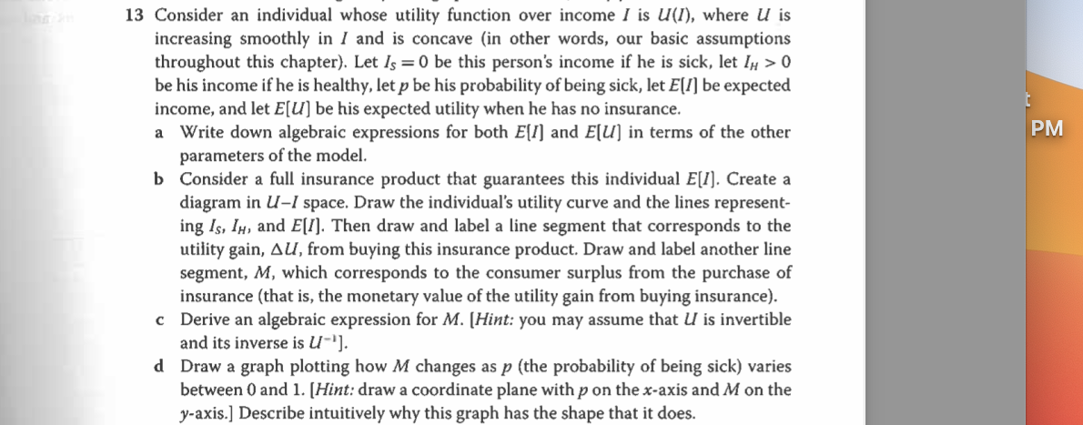 Solved PM 13 Consider an individual whose utility function | Chegg.com