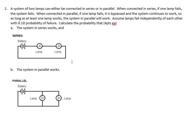 Solved 2. A system of two lamps can either be connected in | Chegg.com