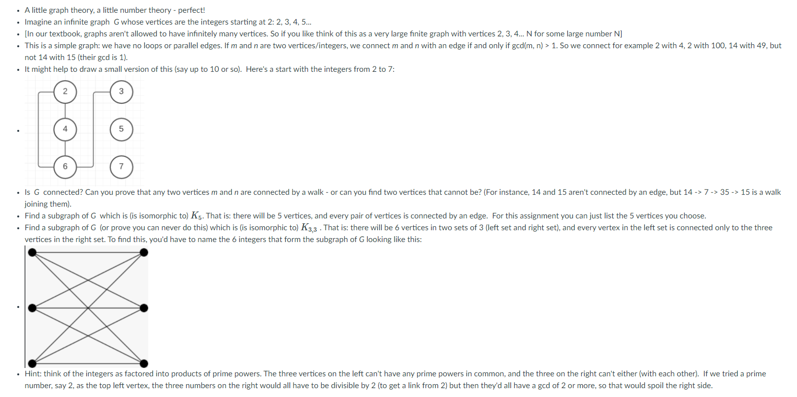 Solved • A little graph theory, a little number theory - | Chegg.com
