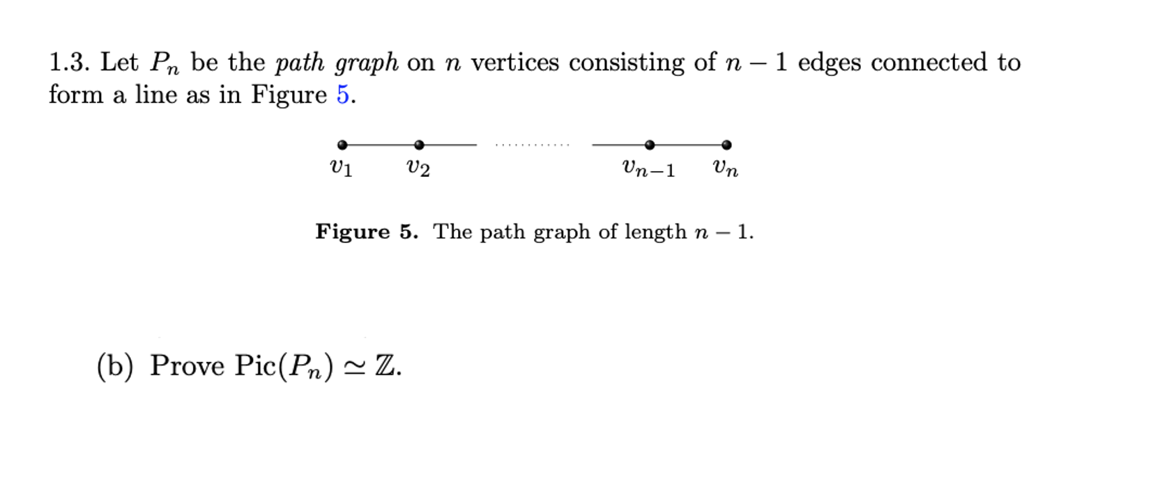 1.3. Let Pn be the path graph on n vertices | Chegg.com