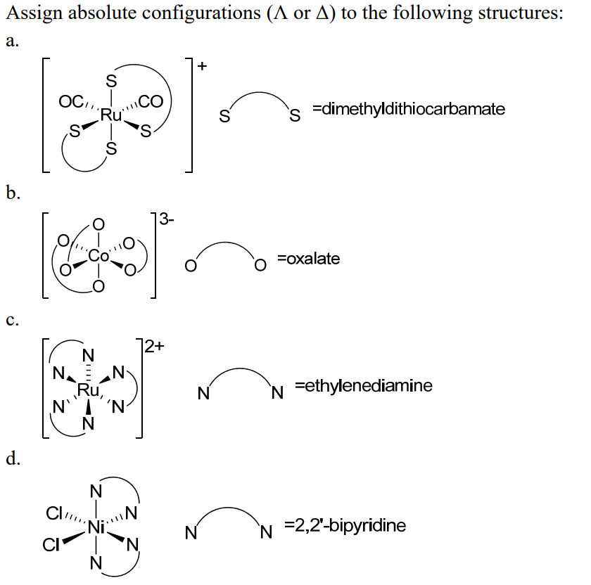 Solved Assign absolute configurations (A or A) to the | Chegg.com