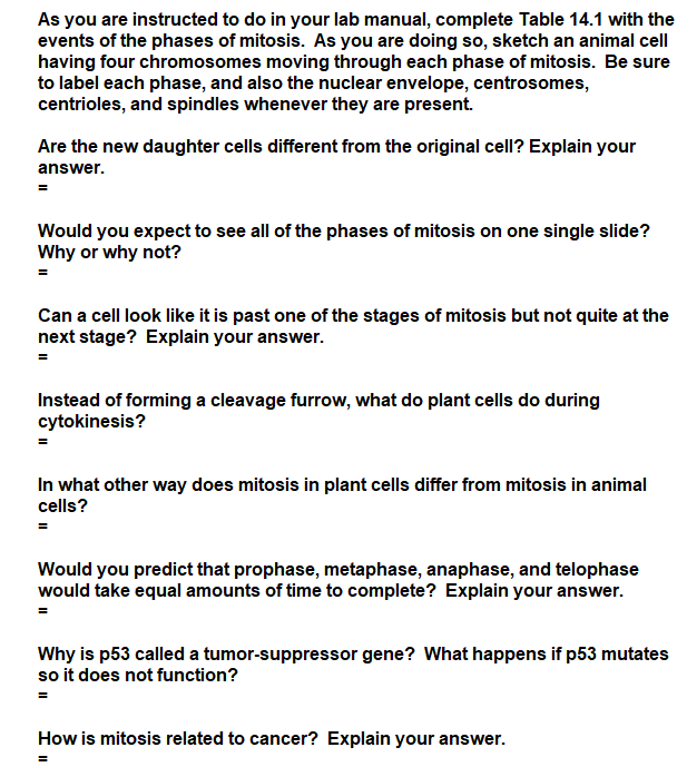 Solved As you are instructed to do in your lab manual, | Chegg.com