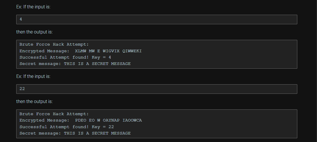 Solved 5.15 LAB: Hacking Ciphers The Caesar Cipher Algorithm | Chegg.com
