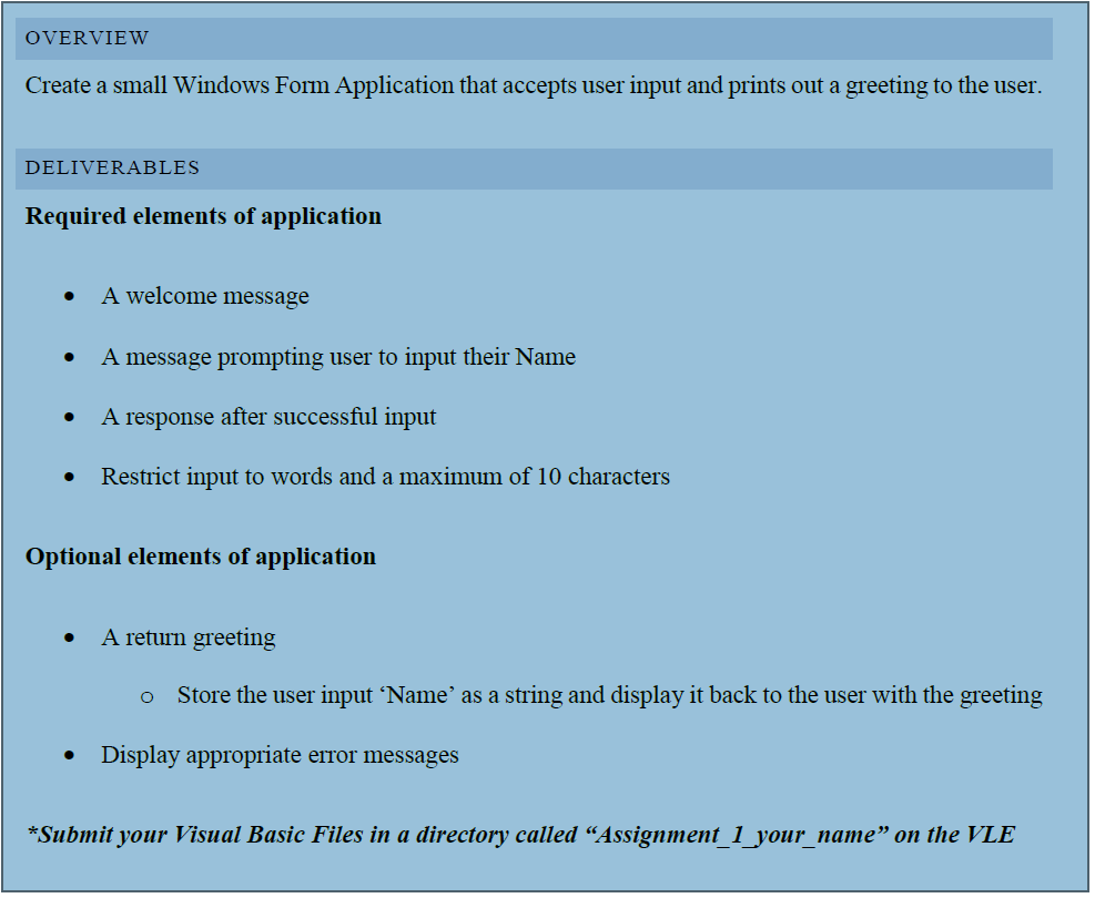 Solved OVERVIEW Create a small Windows Form Application that | Chegg.com