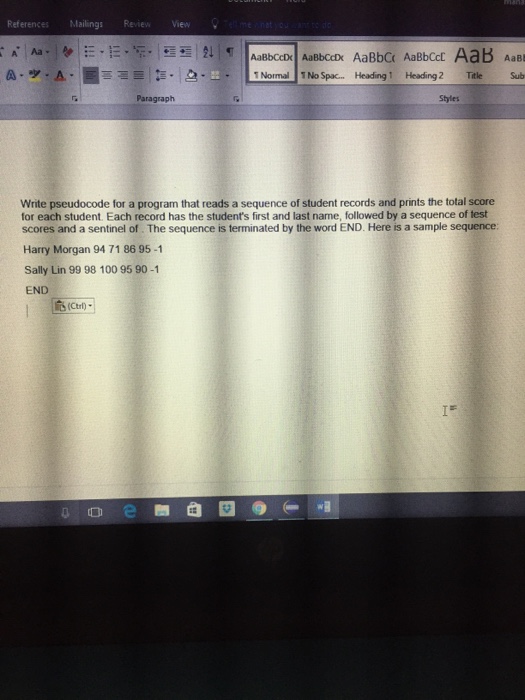 Solved Write pseudocode tor a program that reads a sequence | Chegg.com