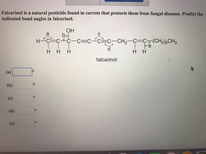 Solved Falcarinol is a natural pesticide found in carrots | Chegg.com