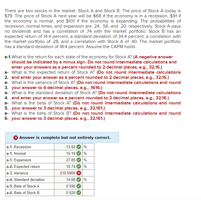Solved There are two stocks in the market, Stock A and Stock | Chegg.com
