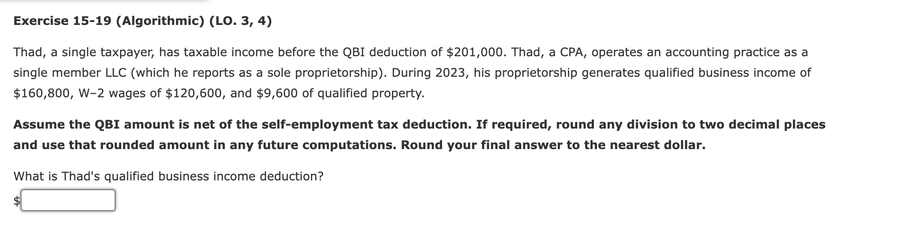 Solved Exercise 15-19 (Algorithmic) (L0. 3, 4) | Chegg.com