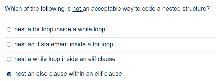 Solved Which of the following is not an acceptable way to | Chegg.com