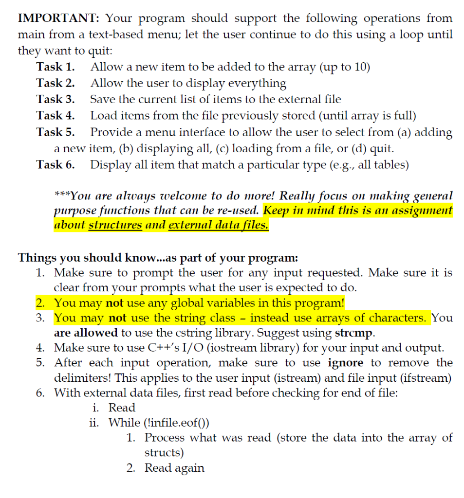 Solved Individual Programming Assignment #3 CS 162: | Chegg.com