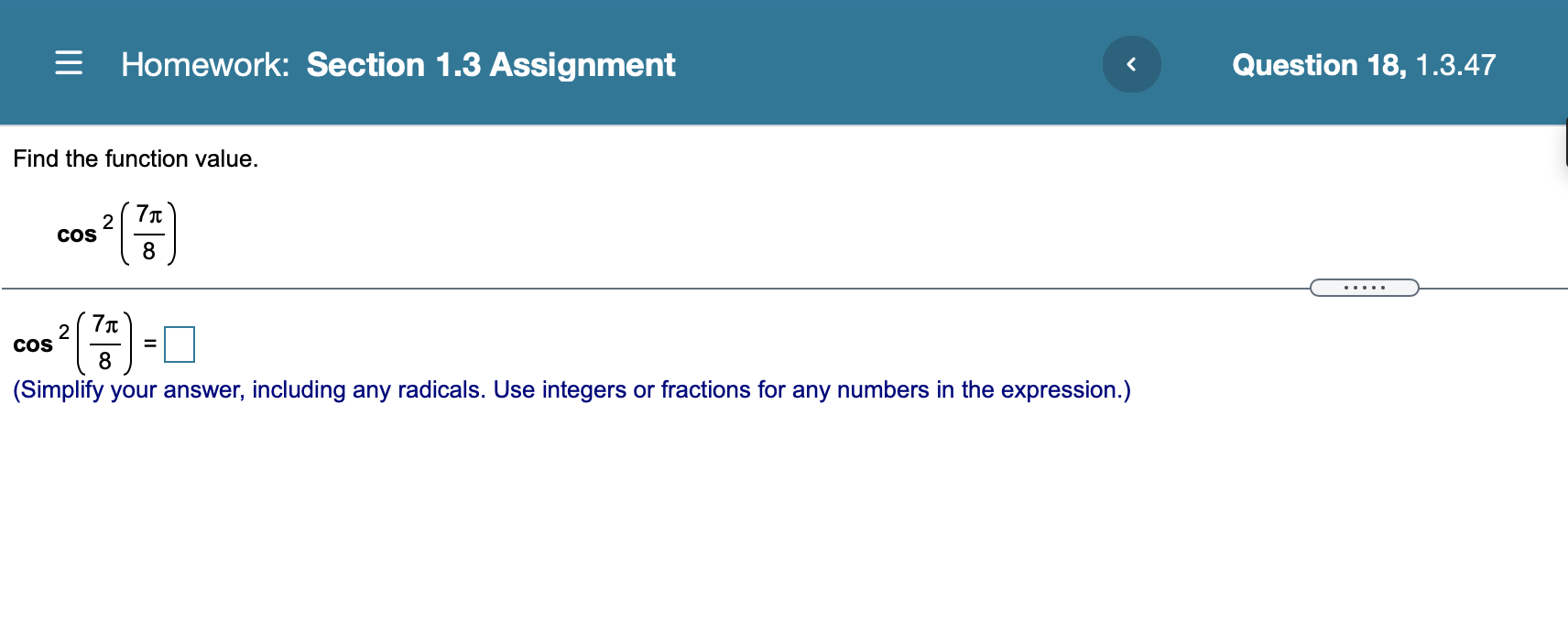 Solved Homework Section 1 3 Assignment Question 18
