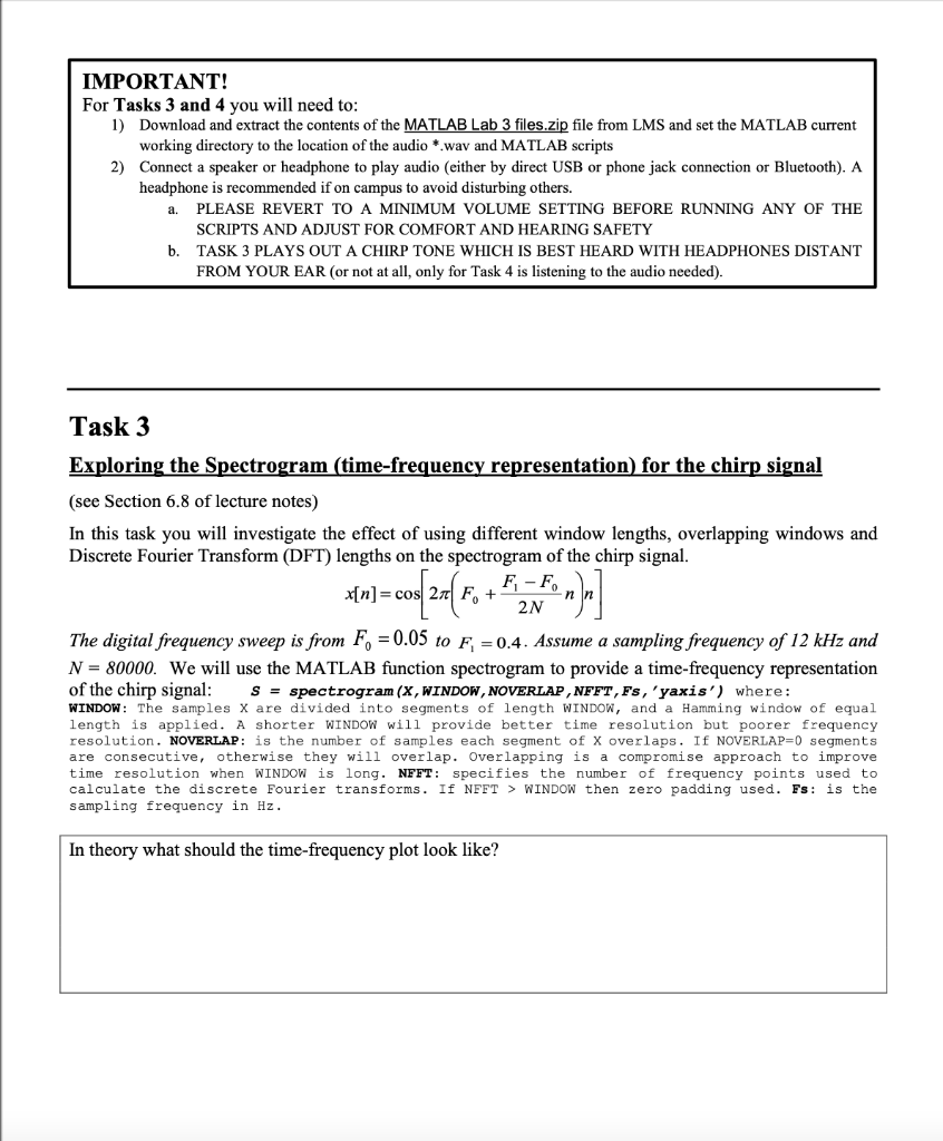 IMPORTANT! For Tasks 3 and 4 you will need to: 1) | Chegg.com