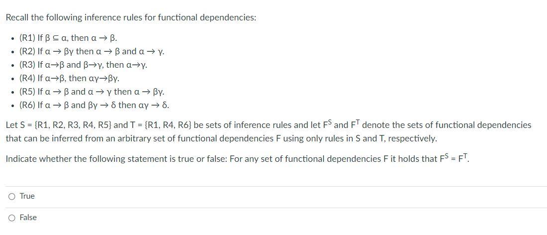 Solved Recall the following inference rules for functional | Chegg.com