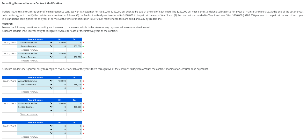 Solved The standalone selling price for one year of service | Chegg.com