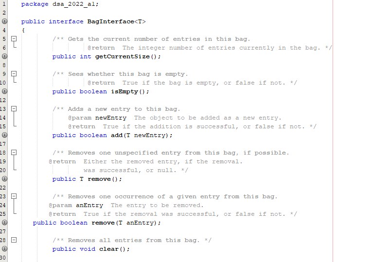 Solved Add the following methods to BagInterface and | Chegg.com