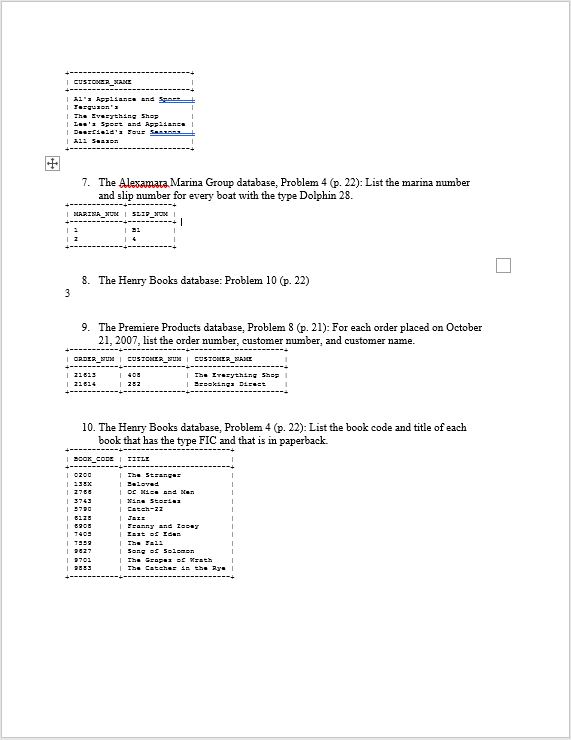 Solved SQL Queries needed for the given questions below. | Chegg.com