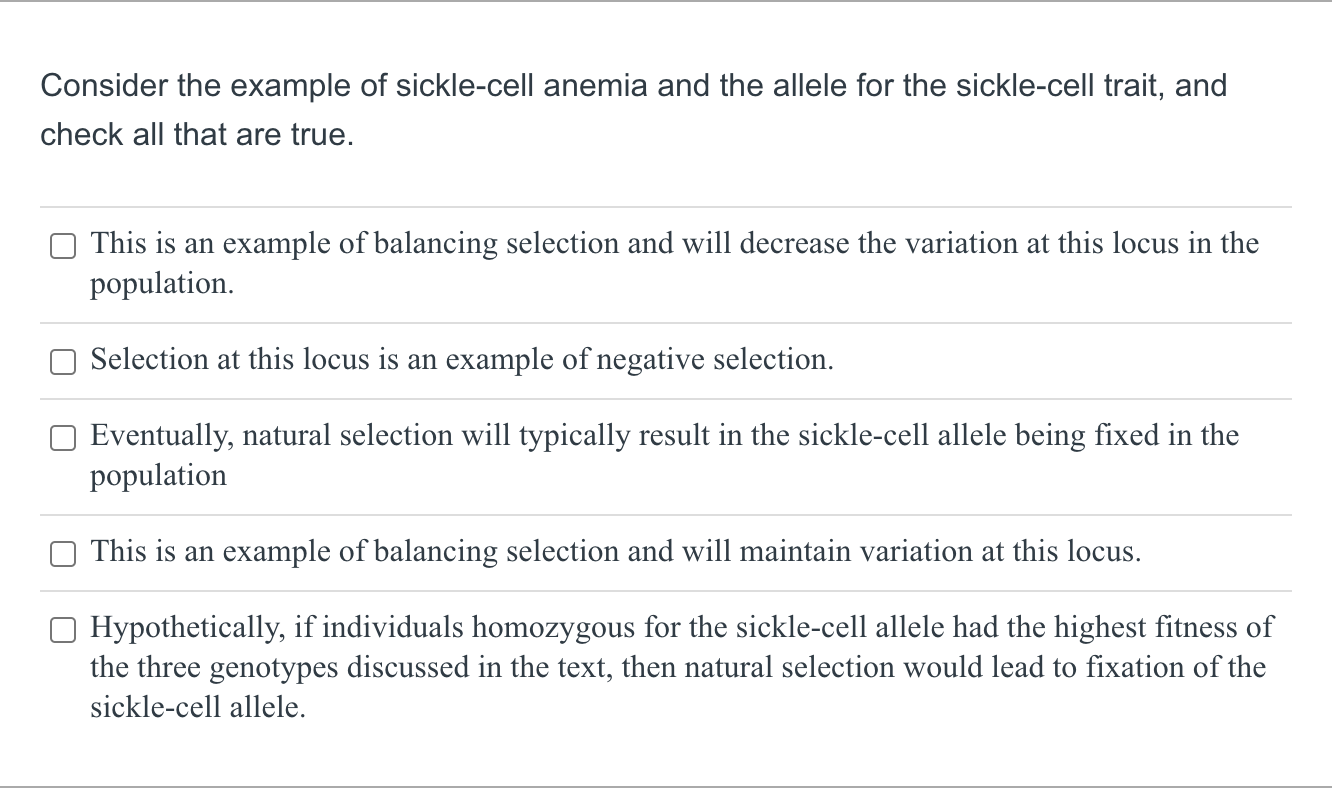 [Solved]: Consider the example of sickle-cell anemia and t